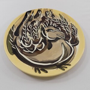 Vintage PAT CUSTER DENISON Art Pottery Plate Abstract "fat Dove" Signed ...