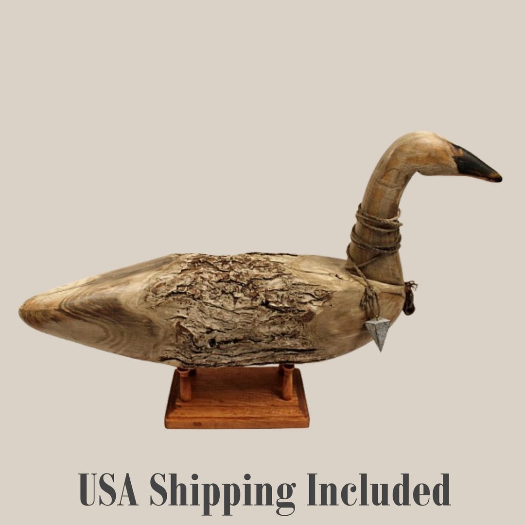 CHRIS BOONE Large Wooden Swan Decoy Vintage NC Signed Dated - Etsy