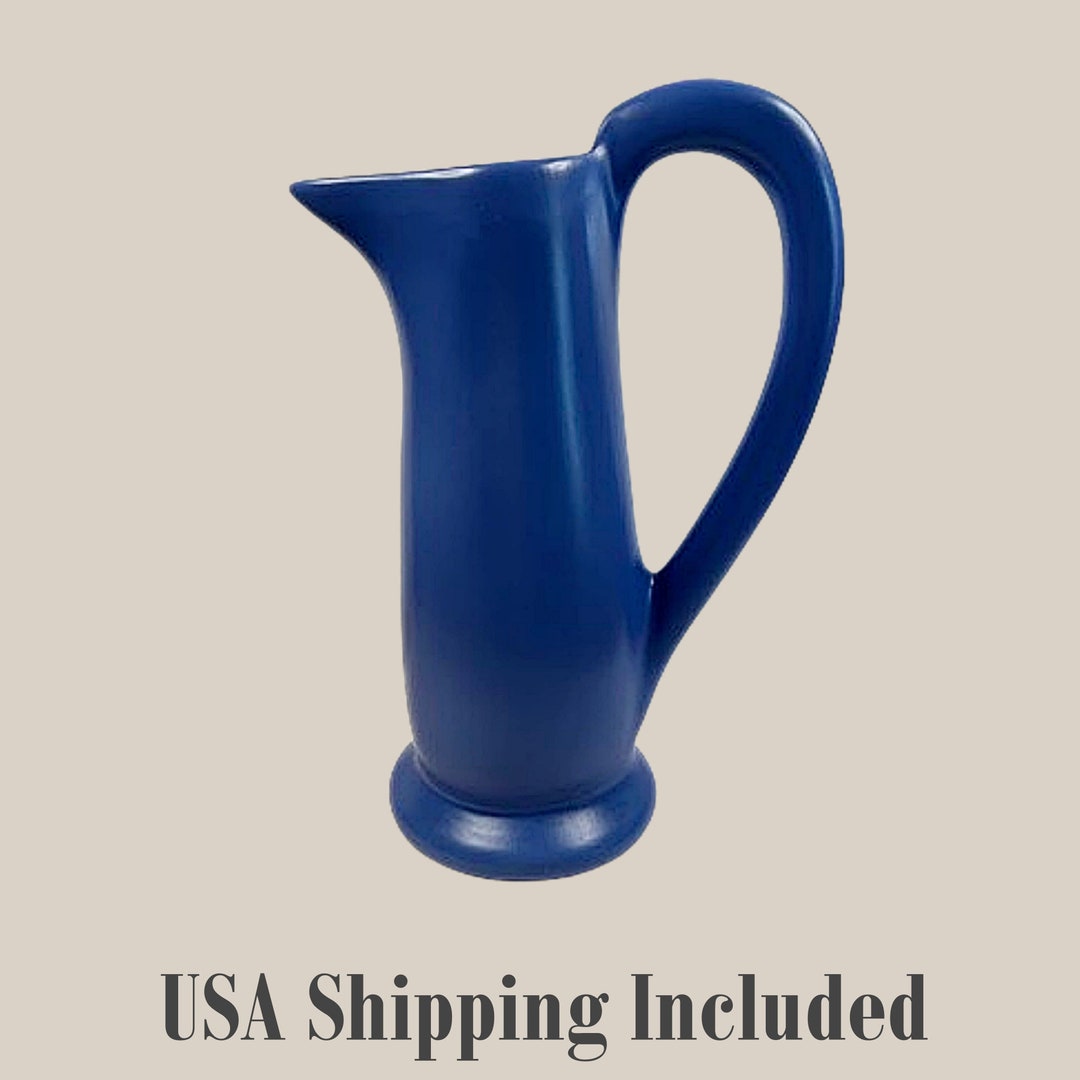 Vintage JULIE SANDERS Cyclamen Pottery Pitcher 13.5 Inches Tall - Etsy