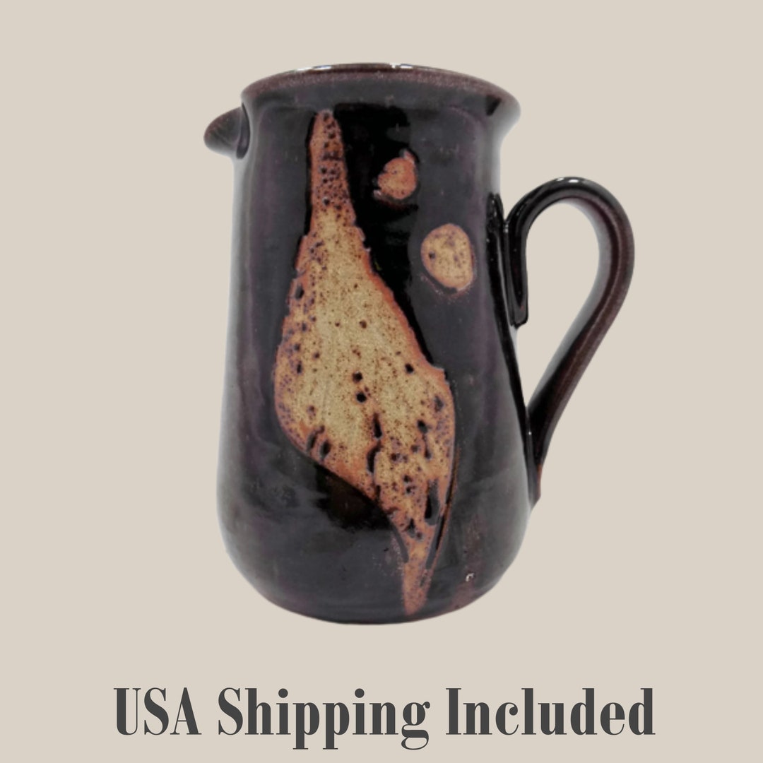 Vintage DANISH POTTERY PITCHER by Ravnild Keramik 1970s Hand Made ...