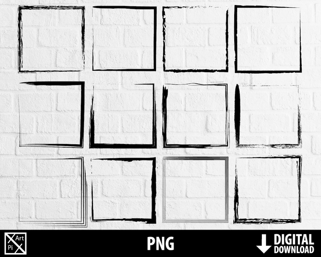 Grunge Frame Clipart, Distressed Square Frame Png, Scrapbooking ...