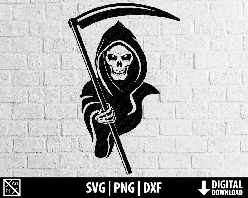 Parca svg dxf png, imágenes prediseñadas de calavera, muerte, halloween ...