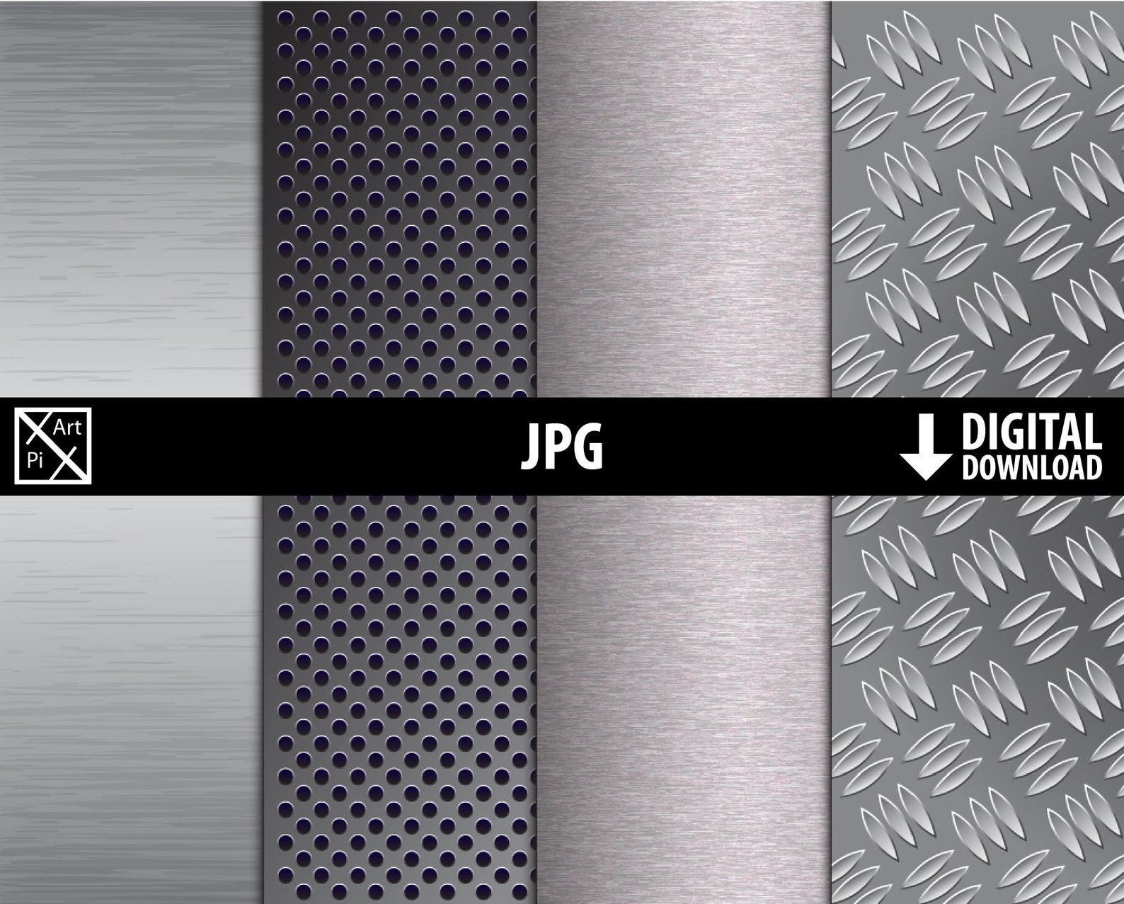 Metal Digital Paper Printable Industrial Steel Background - Etsy