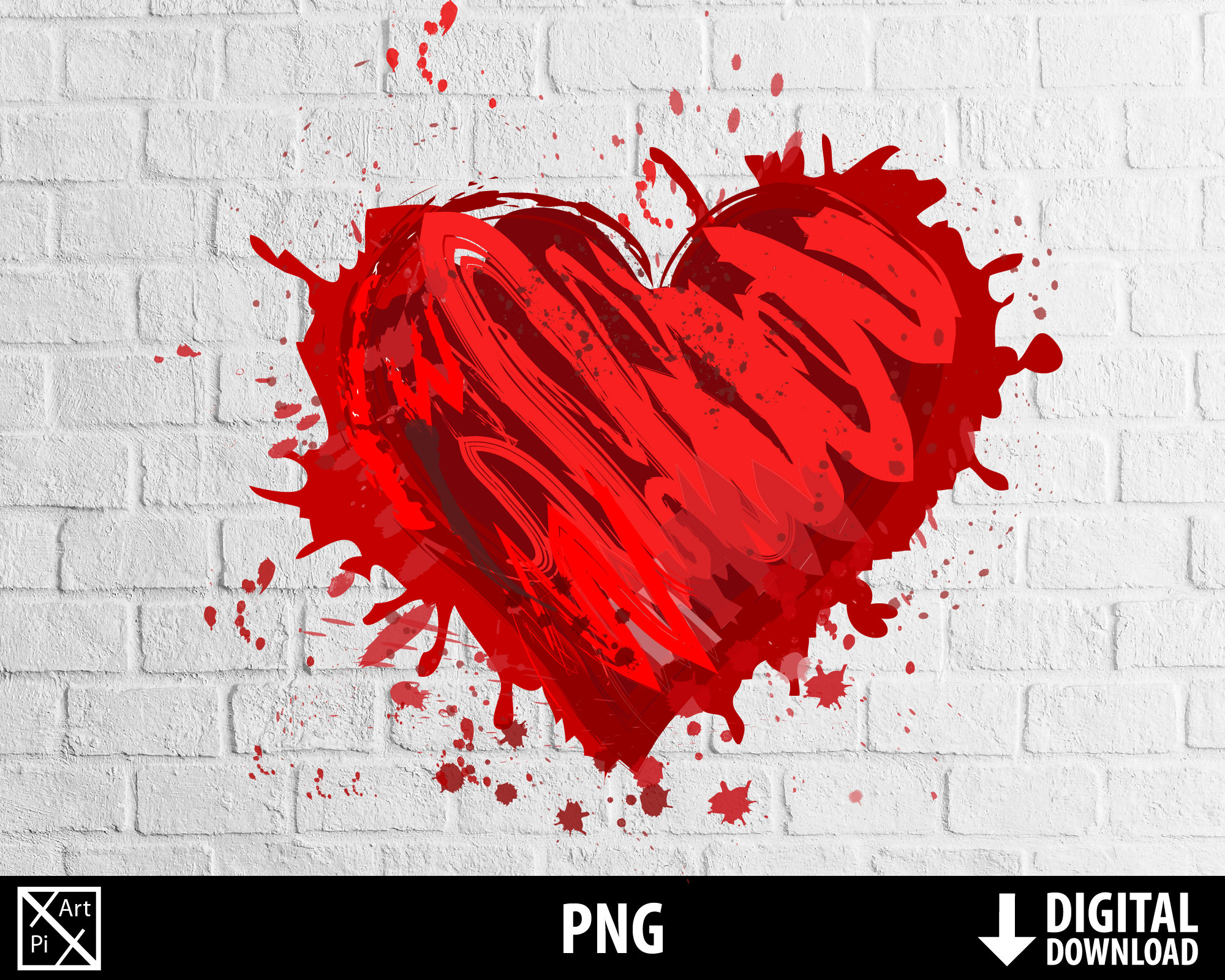 Cool Paint Splatter Hearts