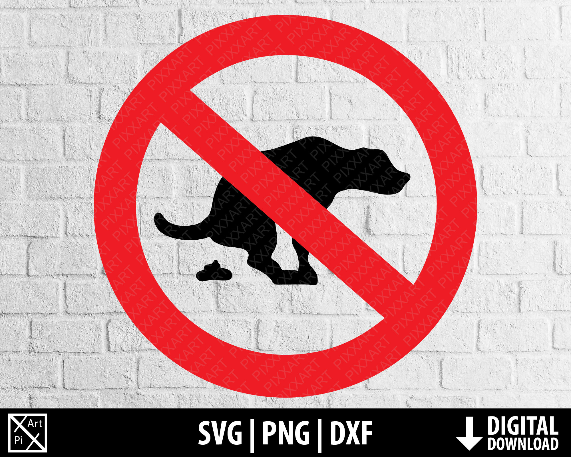 No dog poop sign svg png dxf no dog shit allowed svg no | Etsy