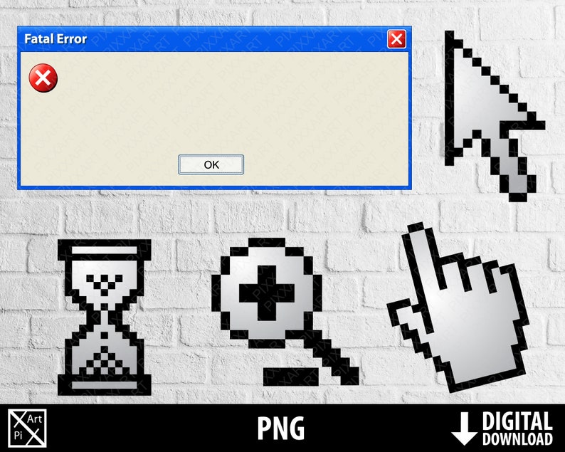Error Window Clipart, Computer Cursor, Pc Error, Pop up Png Printable ...