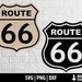 Route 66 Svg Dxf Png, Vintage American Road Sign Clipart, Printable Cut ...