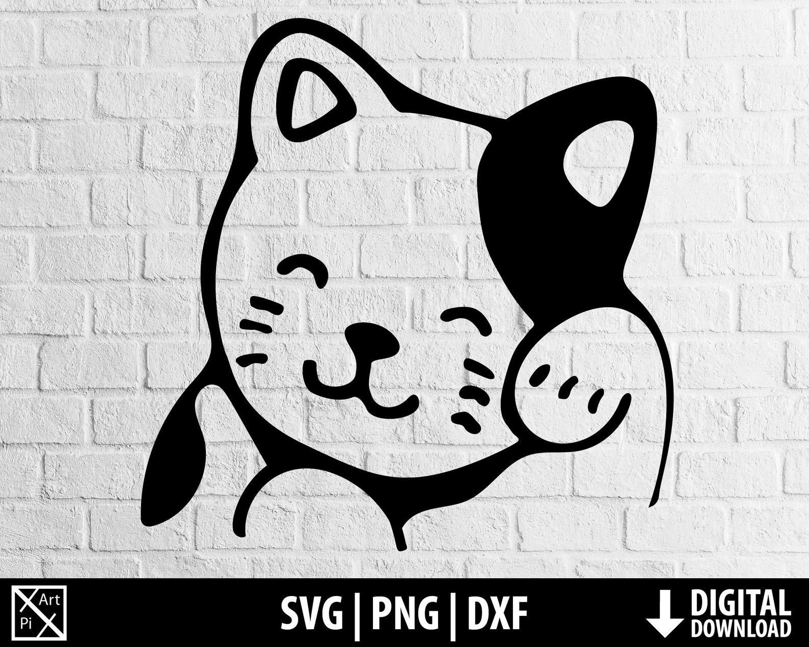 Png mignon de svg dxf de chat clipart de tête de chat de | Etsy