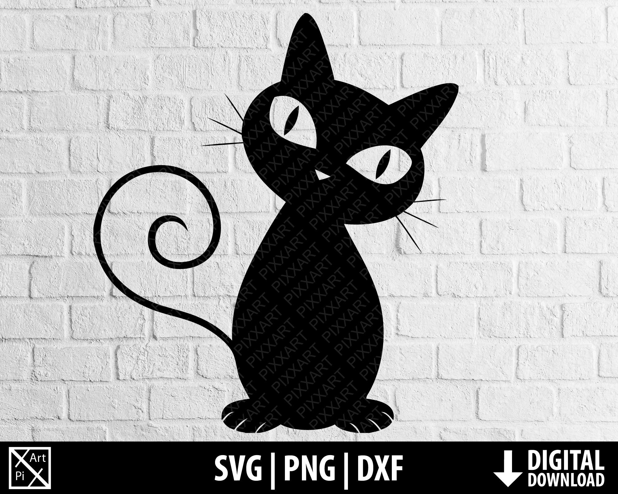 Dxf cats digital cutting cricut clipart Png vector Kitten File DXF ...
