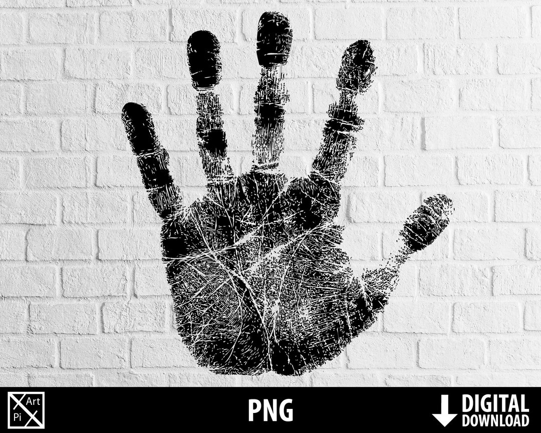 Hand Print Clipart, Printable Handprint Png, Fingerprint , Silhouette ...