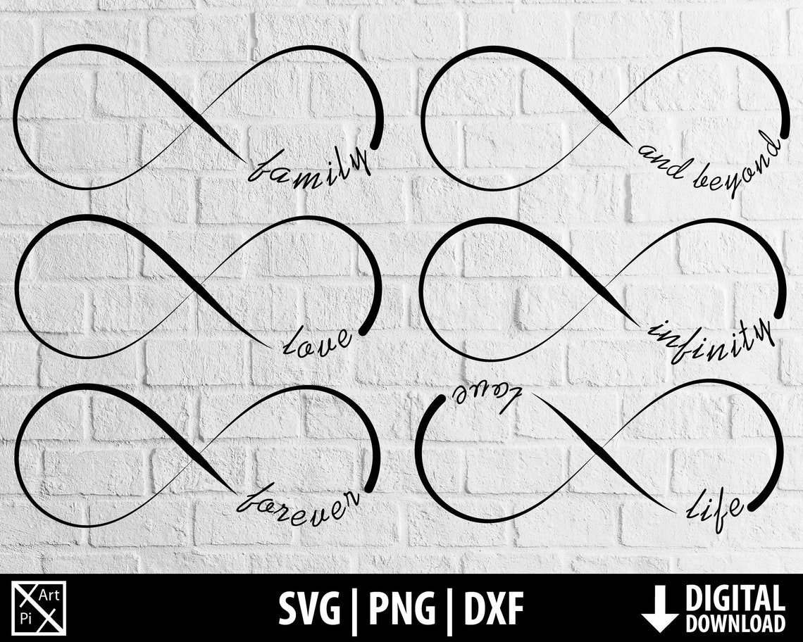 Infinity Svg, Love Family Infinity Png Dxf, Printable Wedding ...