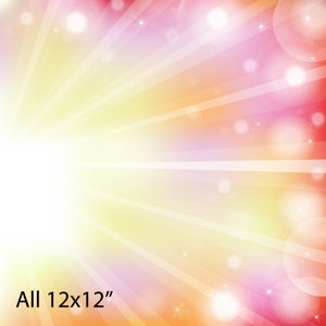 Sunburst Digital Paper, Sunray Printable Paper, Light Lens Flare ...