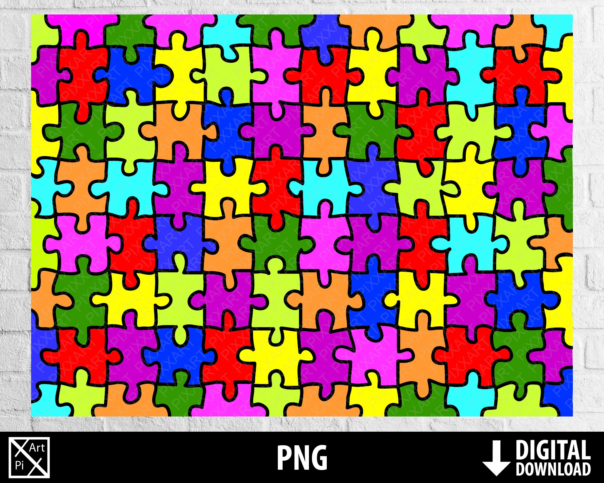 Autism Puzzle Background