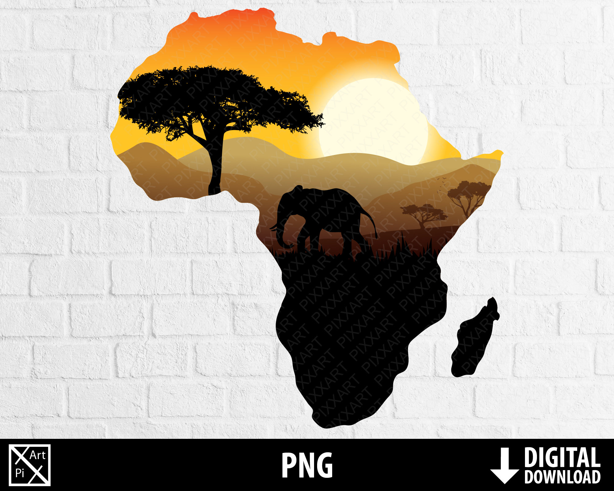 Elephants In Africa Map