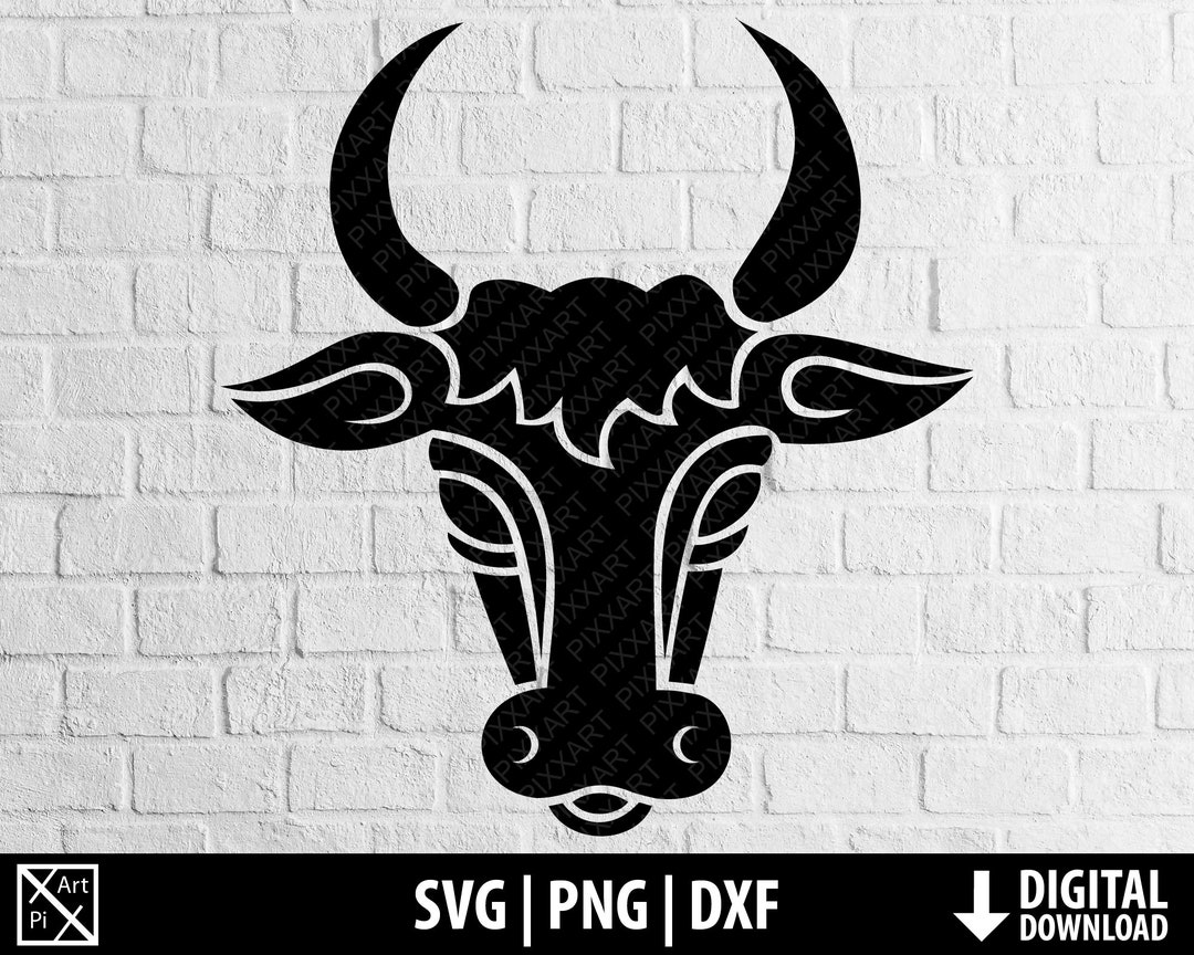 Bull Svg Bull Head Face Svg Dxf Clipart Western Rodeo Cowboy - Etsy ...