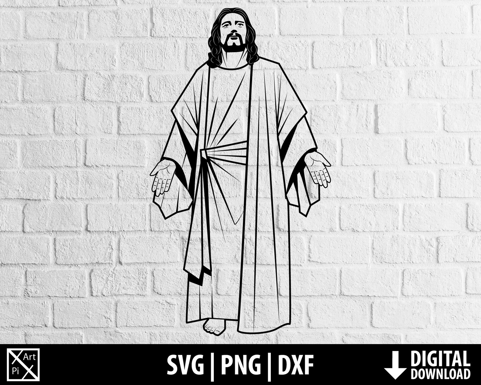 Jesus Svg Dxf Png Jesus Christ Clipart Catholic Lord | Etsy