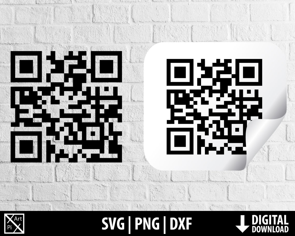 Qr Code Svg Png Dxf, Qr Sticker Clipart, Barcode, Printable Qrcode Cut ...
