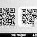 Qr Code Svg Png Dxf, Qr Sticker Clipart, Barcode, Printable Qrcode Cut ...