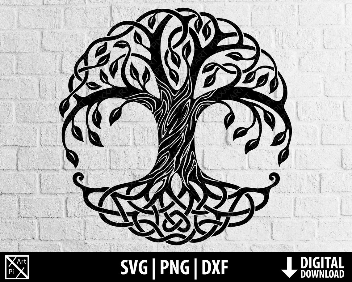 Celtic Tree of Life Dxf Svg Png, Family Tree Clipart, Printable Celtic ...