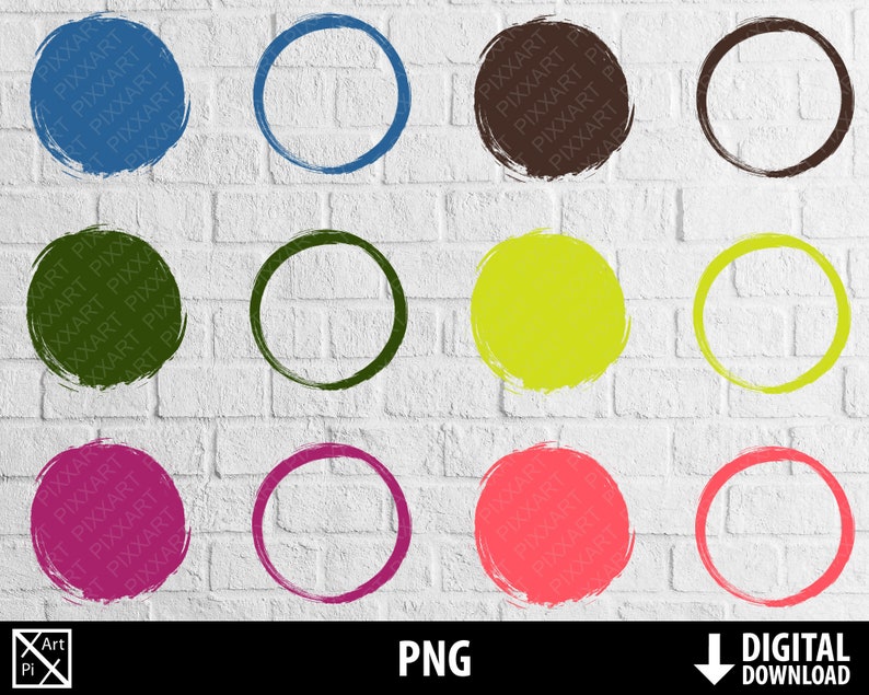 Circle Frames Clipart, Doodle Png Hand Drawn Scribble Grunge Round Png ...