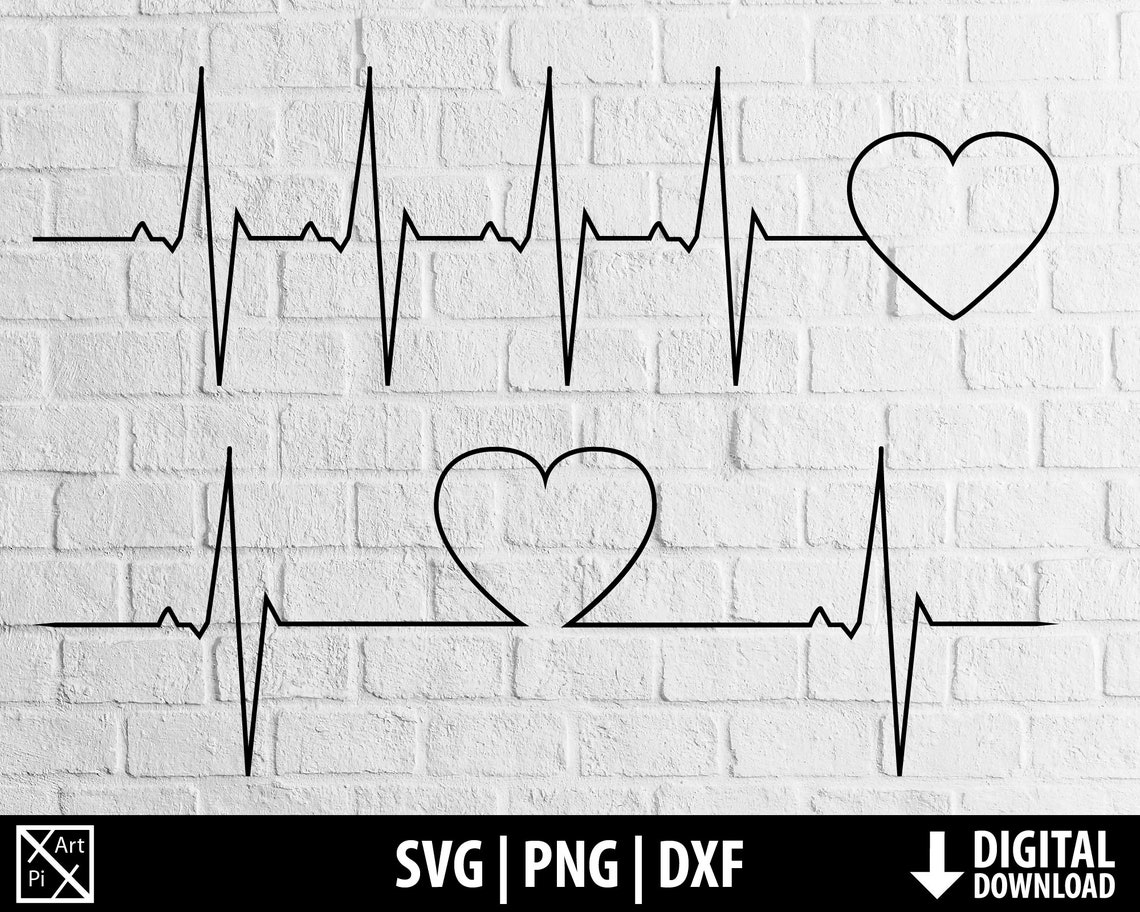 Heartbeat Svg Dxf Png Love Clipart Love Life Medical | Etsy