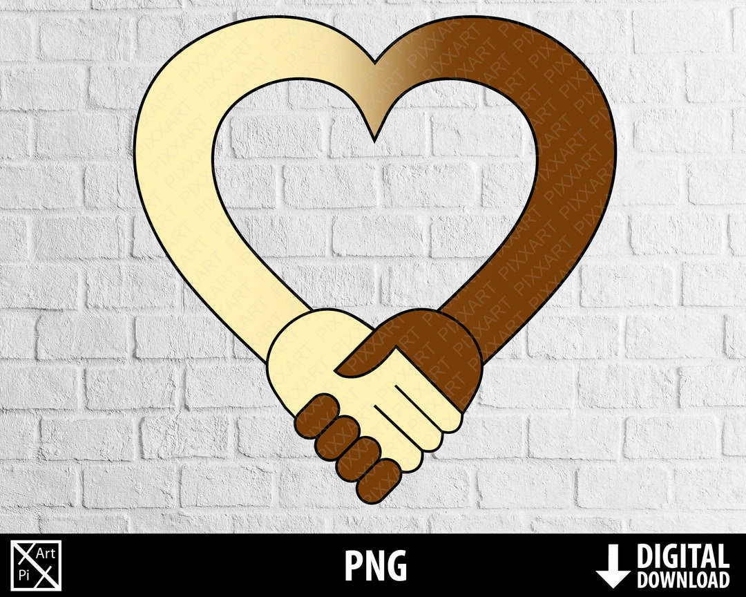 Love Black White Png, Anti Racism Clipart, Black Lives Matter, Heart ...