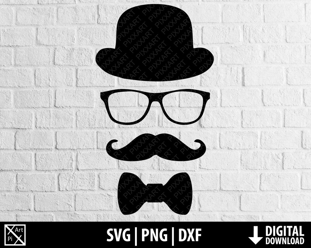 Englishman Svg Dxf Png, Hipster Man Clipart, Gentleman, Bowler Hat ...