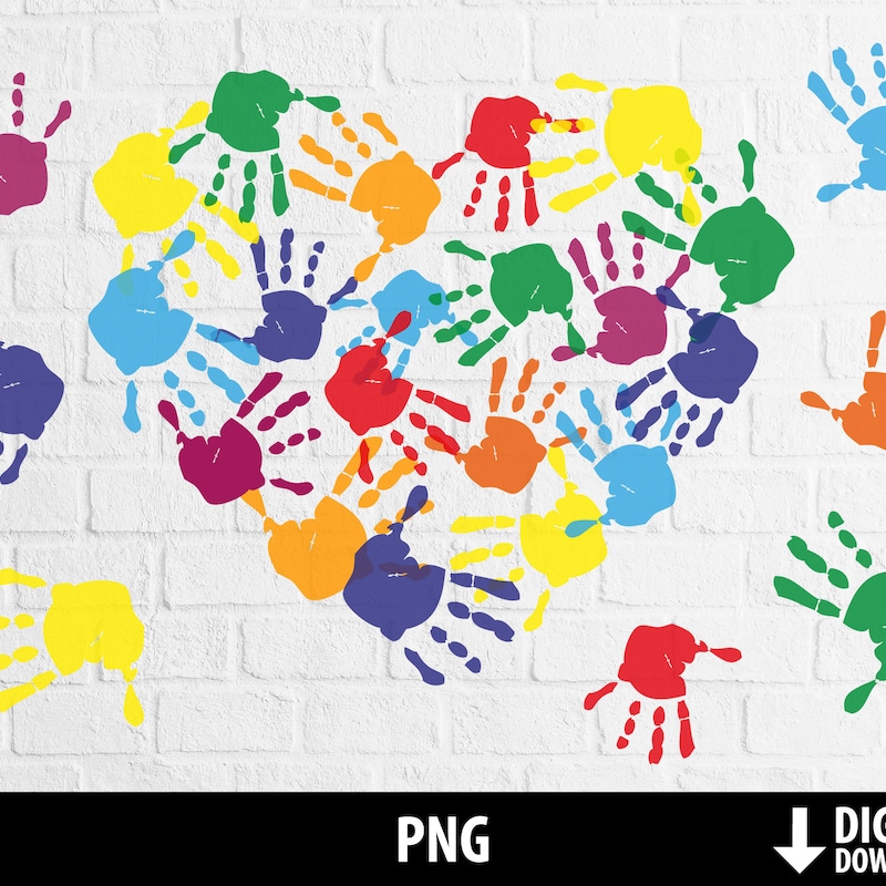 Colorful Hand Prints - Etsy