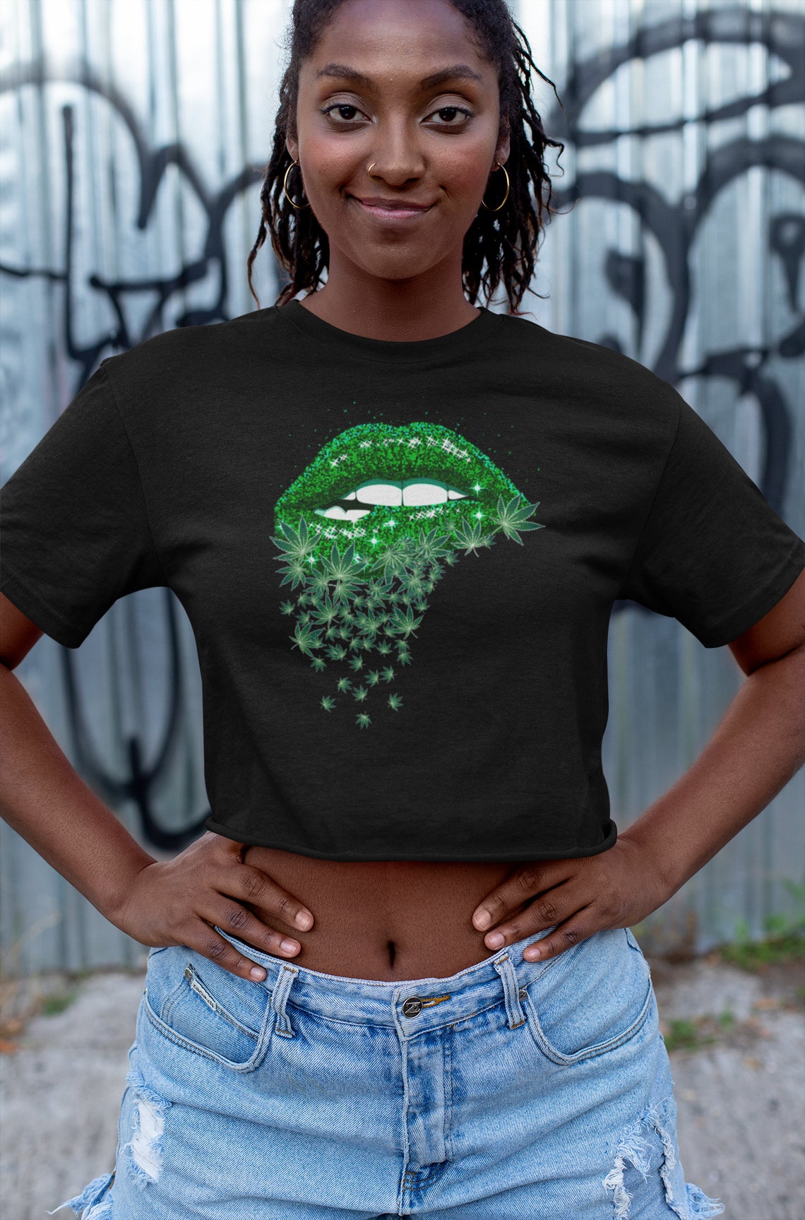 Cannabis Lips Png, Glitter Lips Clipart, Dripping Lip Bite Png, Weed ...