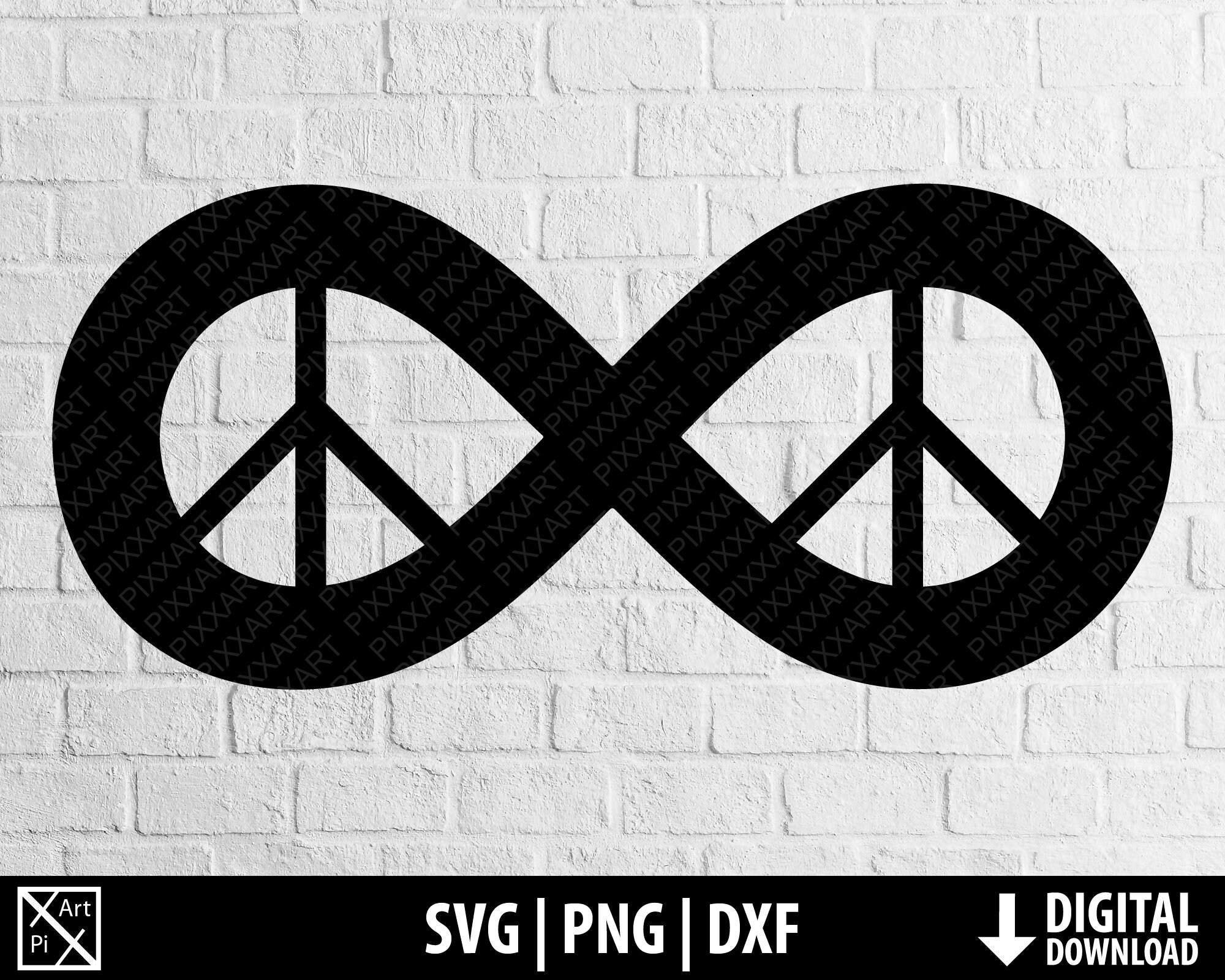 Forever peace svg png dxf infinity peace svg endless clipart | Etsy