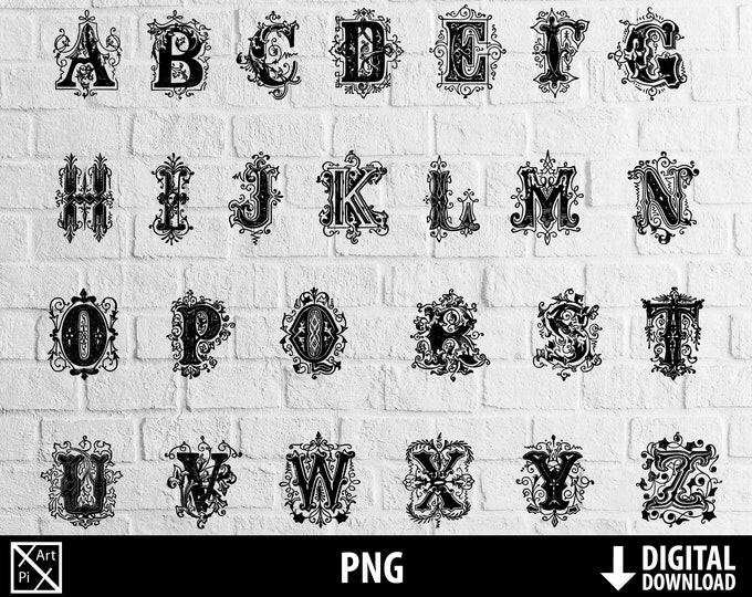 OLD ENGLISH FONT Svg, Old English Alphabet Svg, Old English Letters and ...