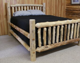 Rustic Log Bed | Etsy