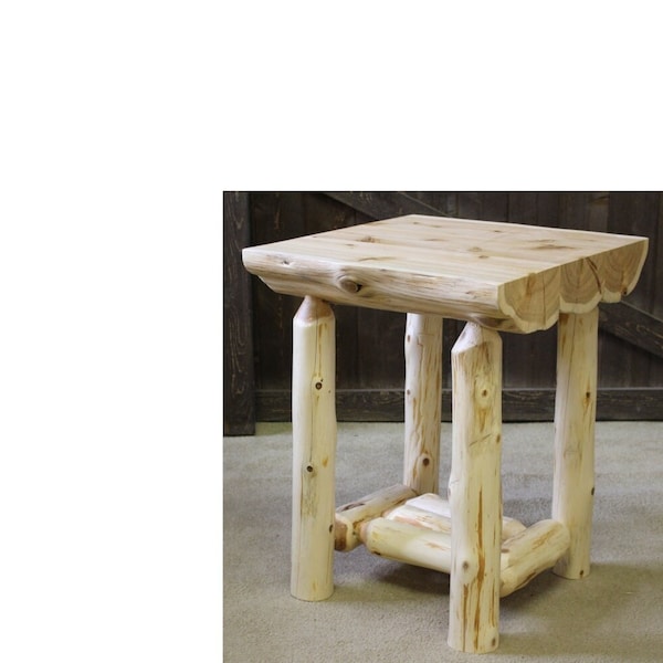 Log End Table - Etsy