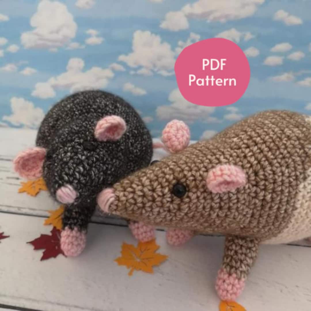 Fancy Rats Crochet Pattern - PATTERN ONLY. Amigurumi Rats Pattern, Rat ...