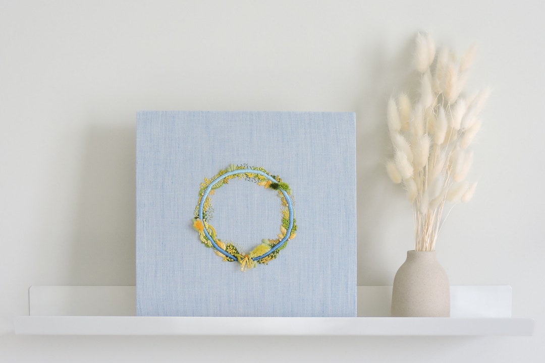 Satisfied: in Stillness // Modern Embroidery Art / Abstract Textile ...