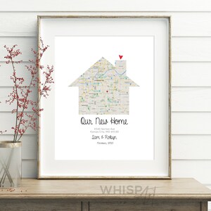 Housewarming Gift for Couple, New House Map, First Home Gift Idea, Our ...