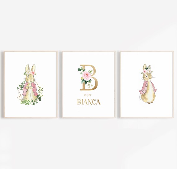 Peter Rabbit Nursery Prints Girl Nursery Decor Nursery Wall - Etsy