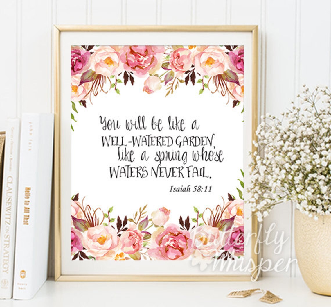 Christian Wall Art Print Bible Verse Art Printable Nursery | Etsy