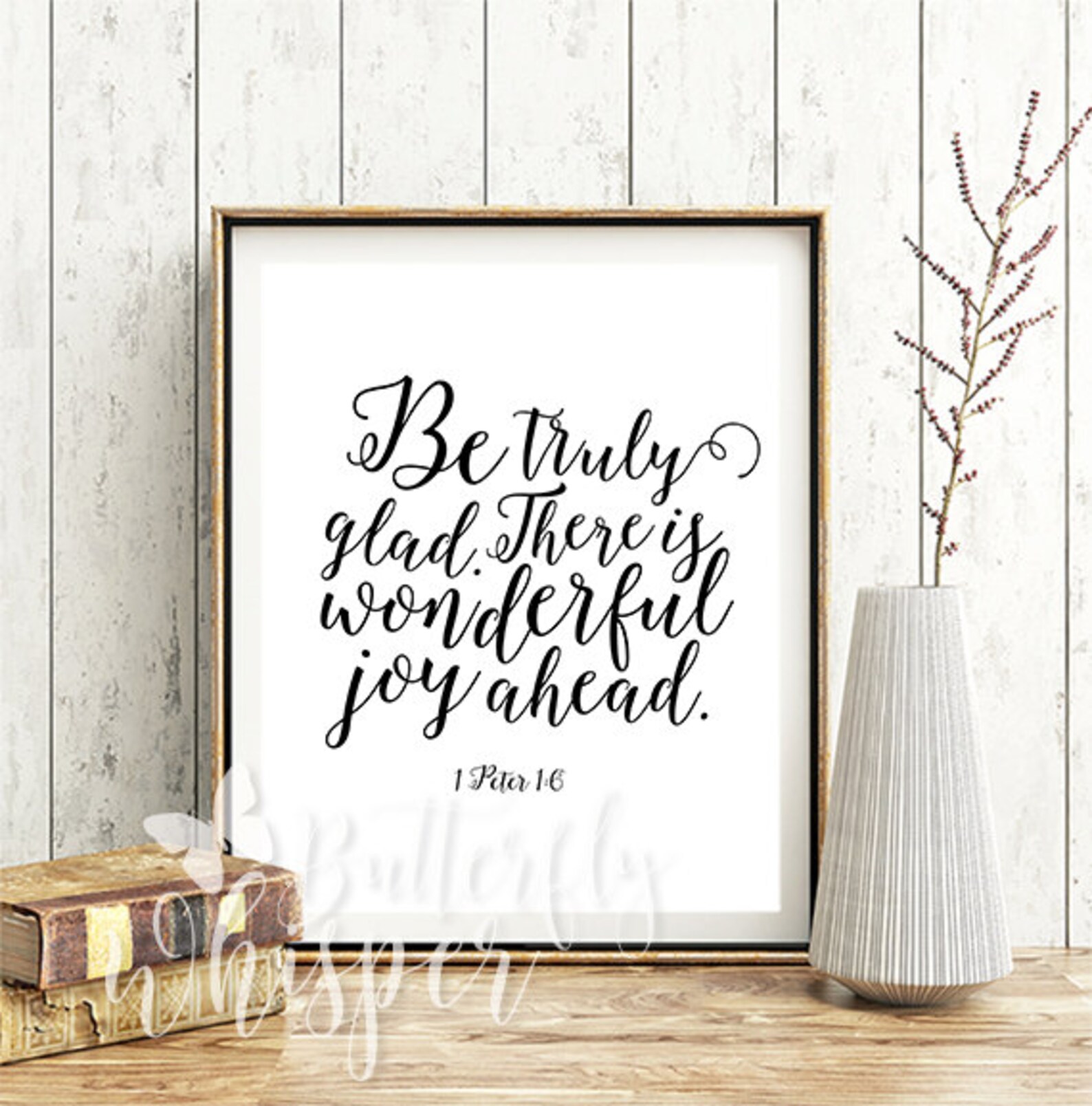 Be Truly Glad Bible Verse Print Bible Scripture Calligraphy | Etsy