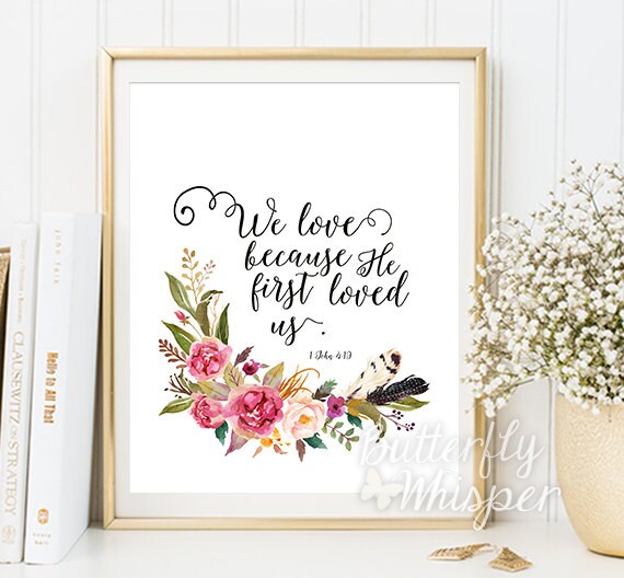 Christian wall art scripture print Nursery Bible verse wall | Etsy