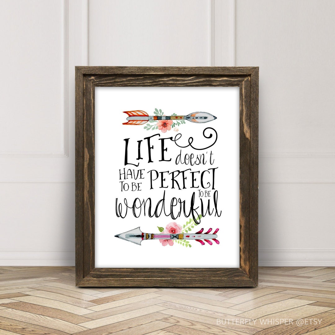 Boho Printable Quote, Inspirational Rustic Wall Art, Tribal, Country ...