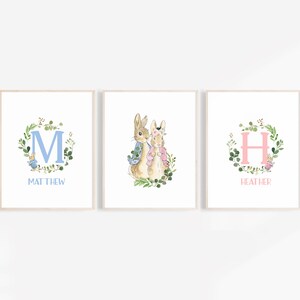 Twins Nursery Print, Peter Rabbit Nursery Decor, Boy and Girl Twins ...