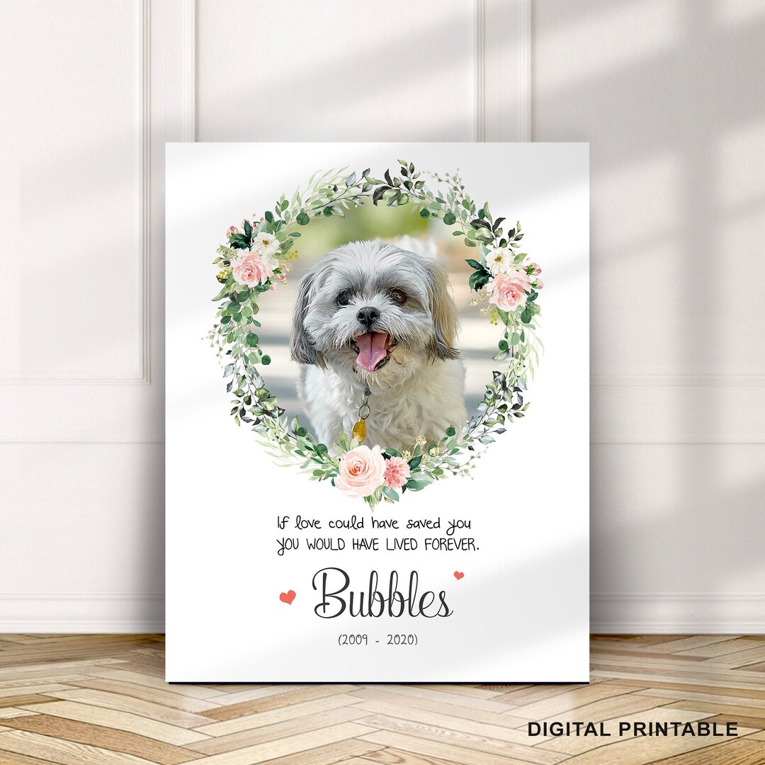 Dog Memorial Print, Dead Dog Gift, Dog Remembrance Gift, Dog Passing ...