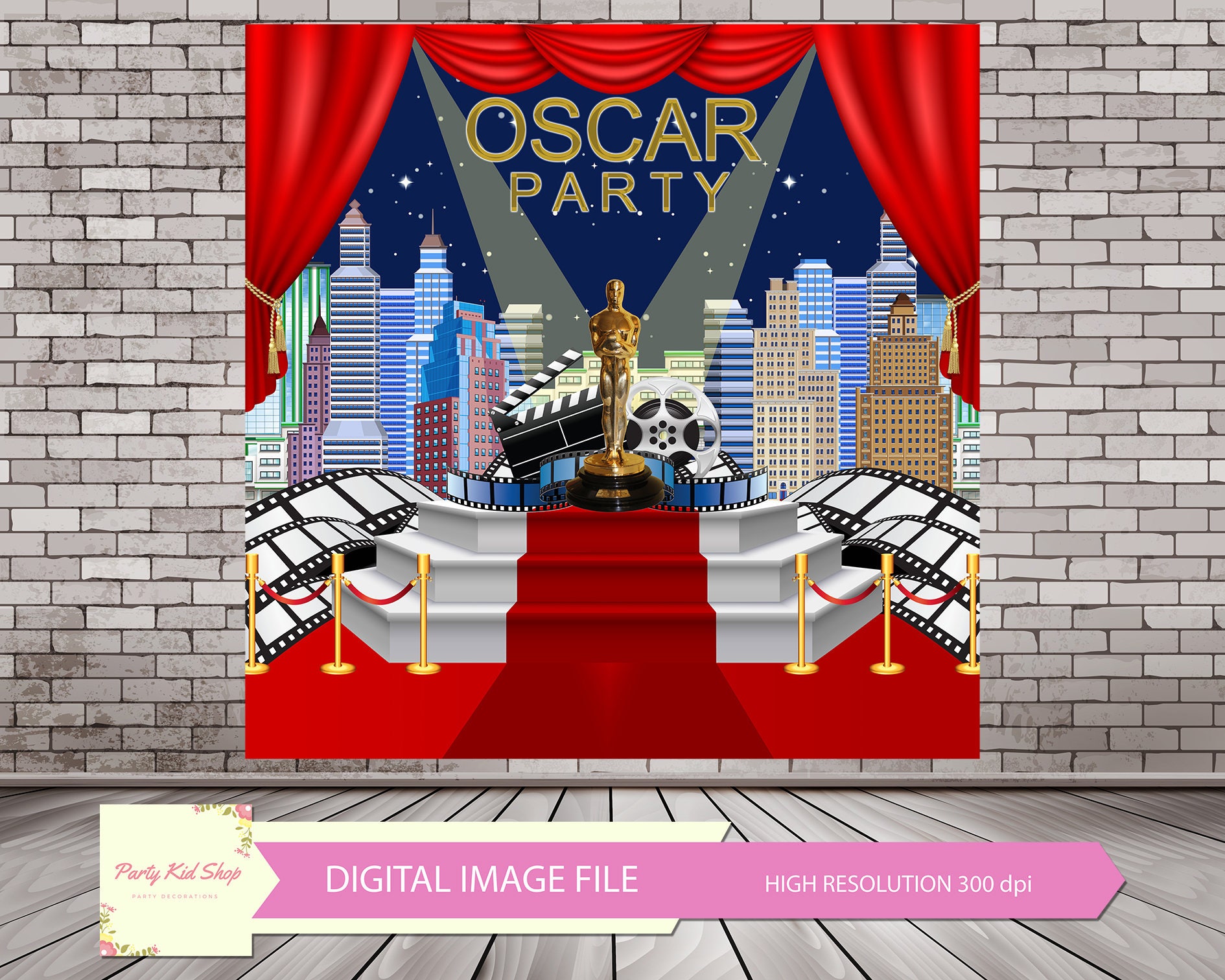 Oscars Backdrop Oscar Birthday Oscar Party Oscars Oscar