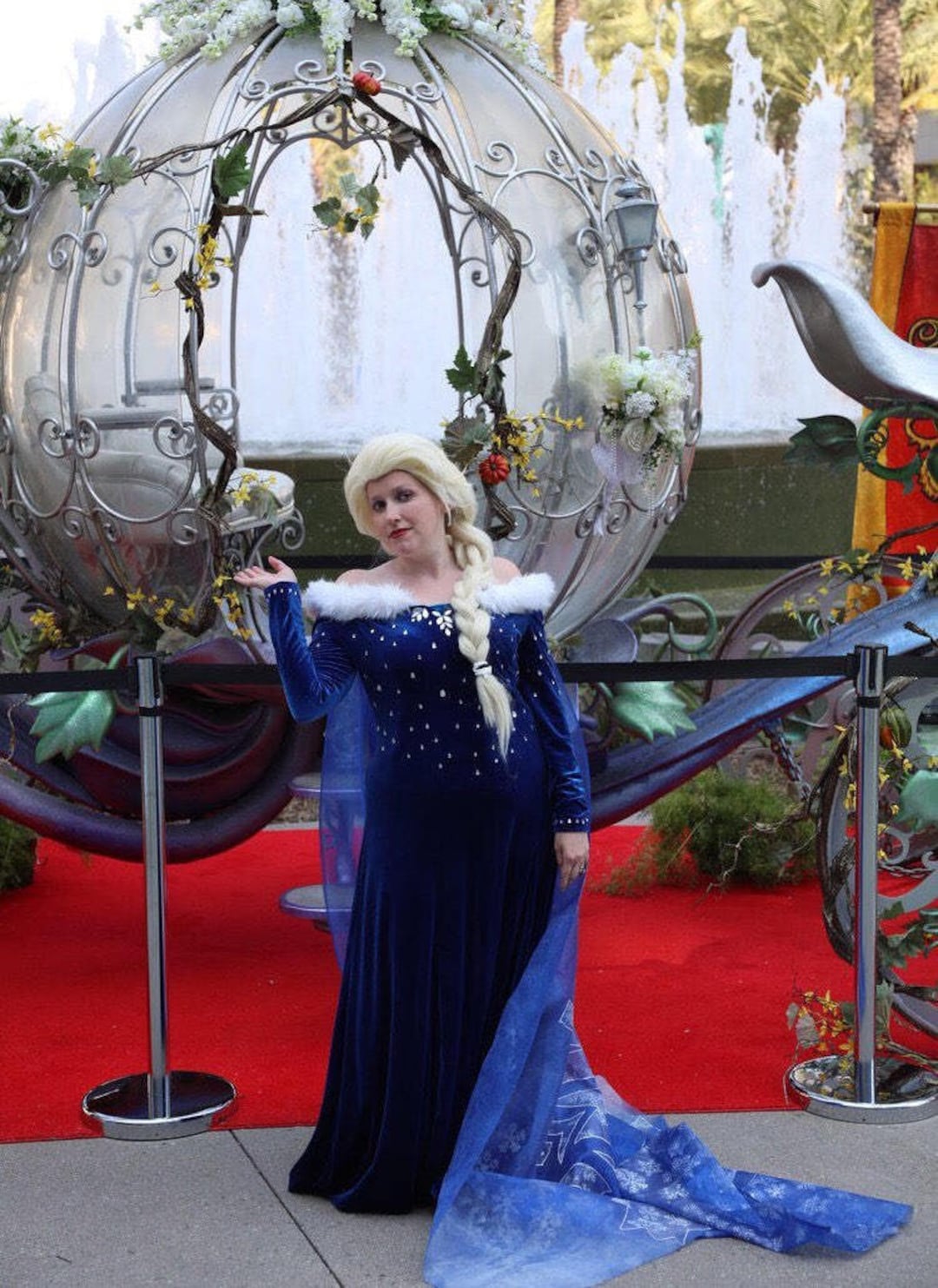 Ice Snow Queen Inspired Frozen Christmas Holiday Winter Blue Dress Gown ...
