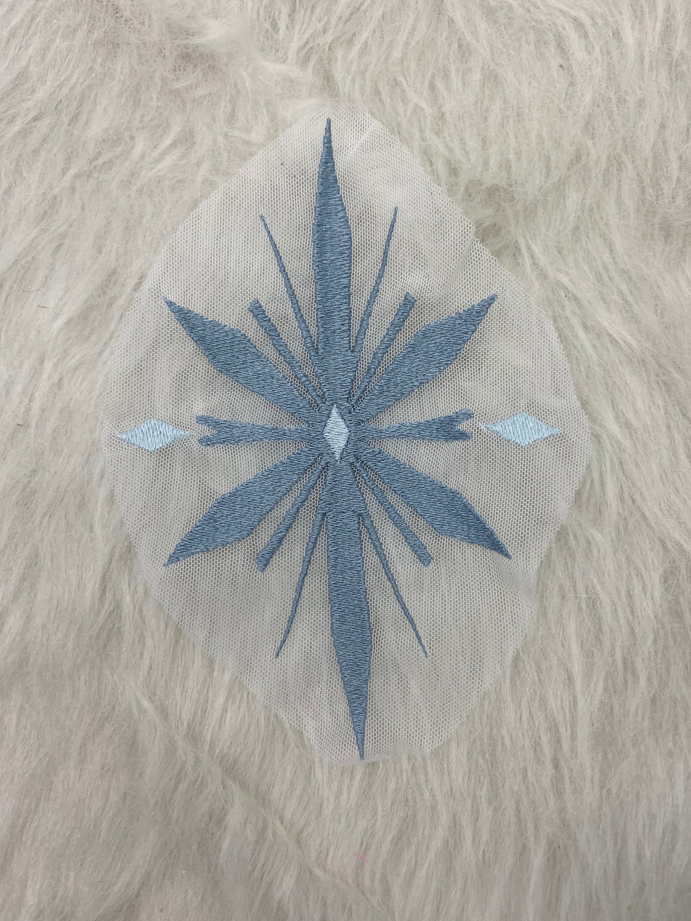 Custom Sew on Snowflake Embroidery Applique for Under Dress Cosplay ...