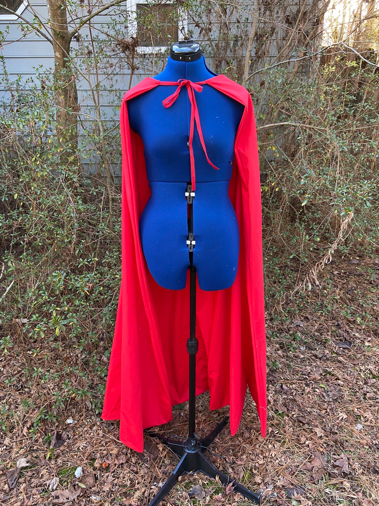 Basic Red Superhero Long Cape or Cloak With Ties for Costume - Etsy