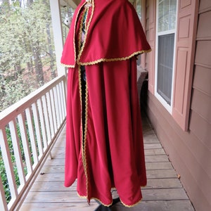 Custom Made Red and Gold Adult Cape With Caplet Cosplay Costume - Etsy