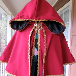 Custom Made Red and Gold Adult Cape With Caplet Cosplay Costume - Etsy