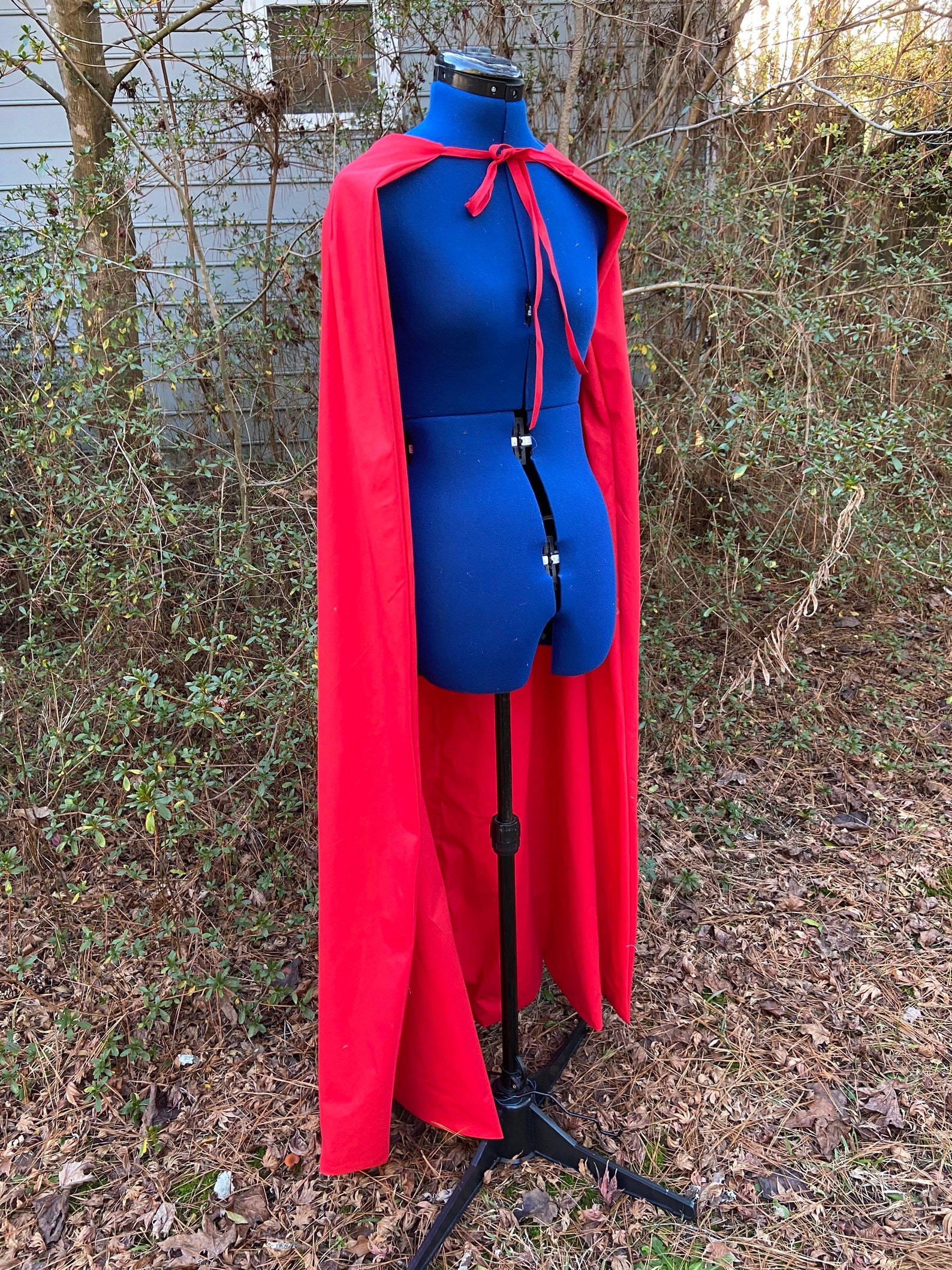 Basic Red Superhero Long Cape or Cloak With Ties for Costume - Etsy